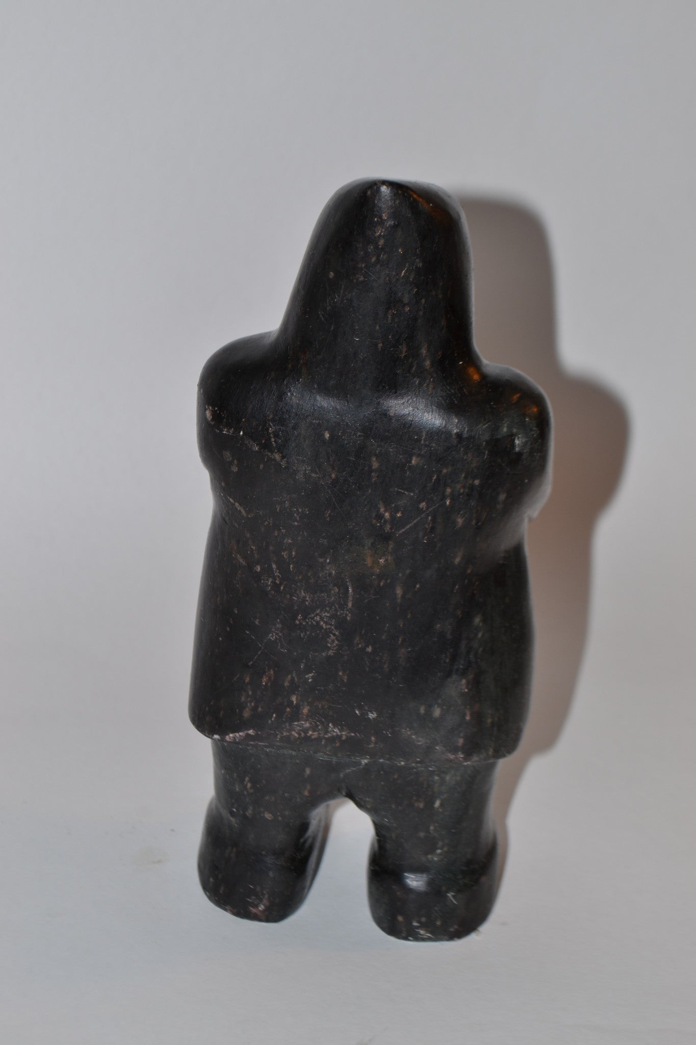 Standing Stark Inuk in Parka Inuit Carving | Langford Gallery