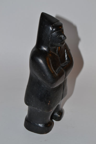 Standing Stark Inuk in Parka Inuit Carving | Langford Gallery