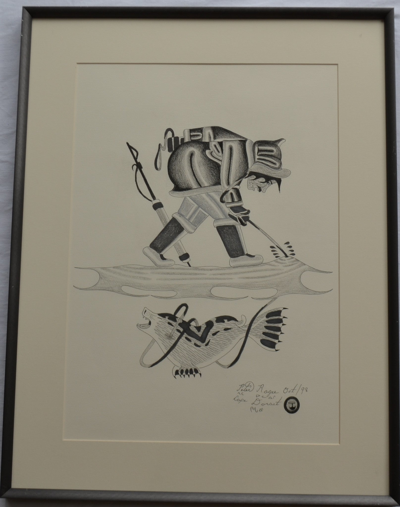 Hunter Harpoons Seal by Peter Ragee | Langford Gallery