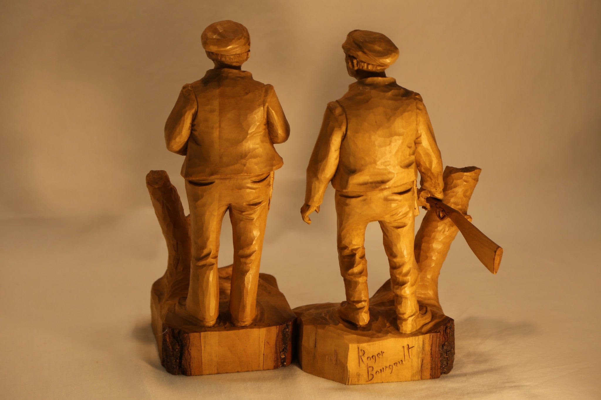 Diorama of Two Hunters by Roger Bourgault | Langford Gallery