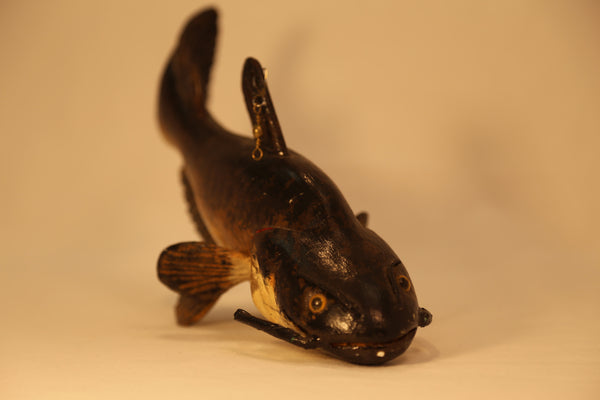 Brown Bullhead Fish Wood Carving by Steve Needham | Langford Gallery