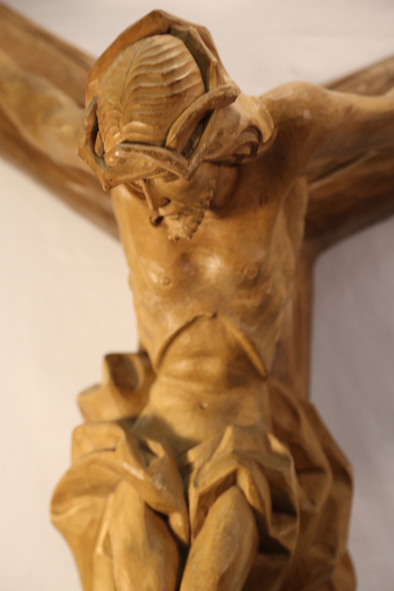 Large Christ on Cross Carving by Jean-Julien Bourgault | Langford Gallery